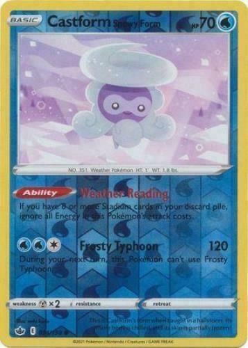 Pokemon - CASTFORM SNOWY FORM - 034/198 - Reverse Holo (Gebraucht) in ...