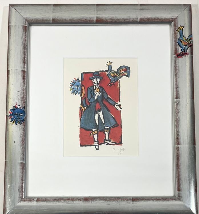 Rudolf Mirer (1937) Grafik mit Hand überarbeitetem Rahmen | Kaufen auf Ricardo