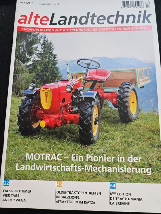 Alte Landtechnik 17 Motrac Schilter Sepp Knüsel Hürlimann xb (Gebraucht) in Flawil für CHF 20 ...