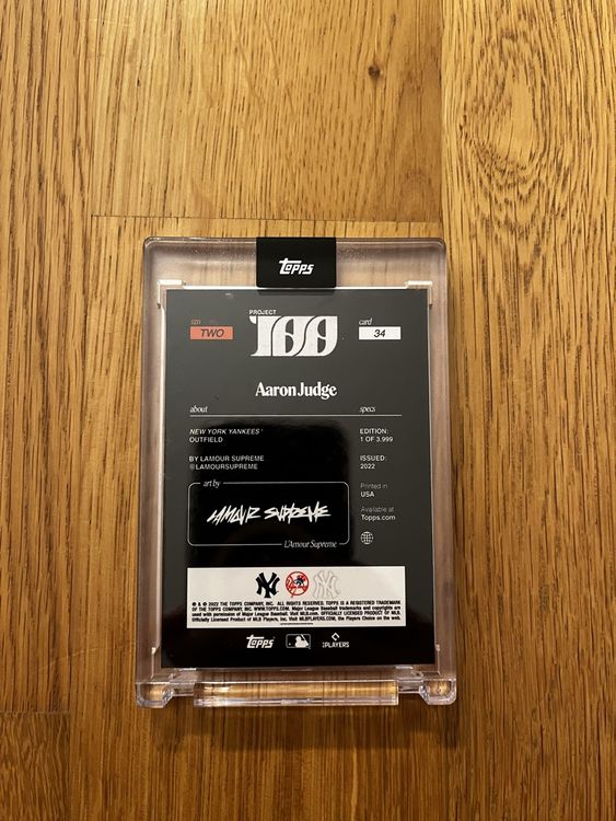 Topps Project100 - Aaron Judge by L‘Amour Supreme /3999 (Neu und ...