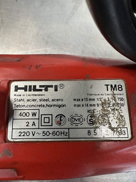 HILTI TM8 (Gebraucht) in Schwende für CHF 56 – nur Abholung auf Ricardo ...