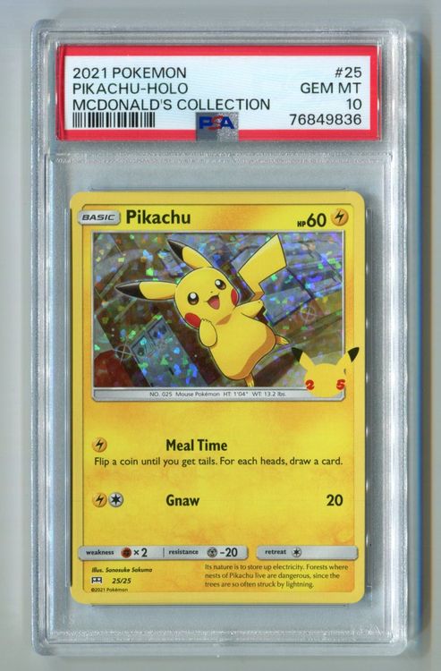 PSA 10 Pikachu Holo #25 Mcdonald's Collection 2021 (Gebraucht) in ...