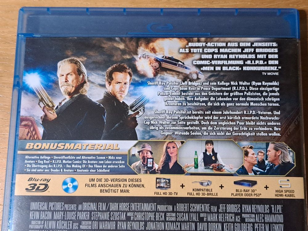 Blu-ray R.I.P.D. 2-Disc Edition BR + BR3D, Bridges, Reynolds (Gebraucht ...