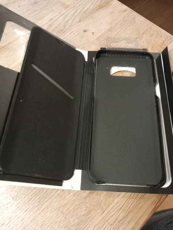 Handycase mit Deckel zu Samsung S8+ schwarz aus echtem Leder (Neu und ...