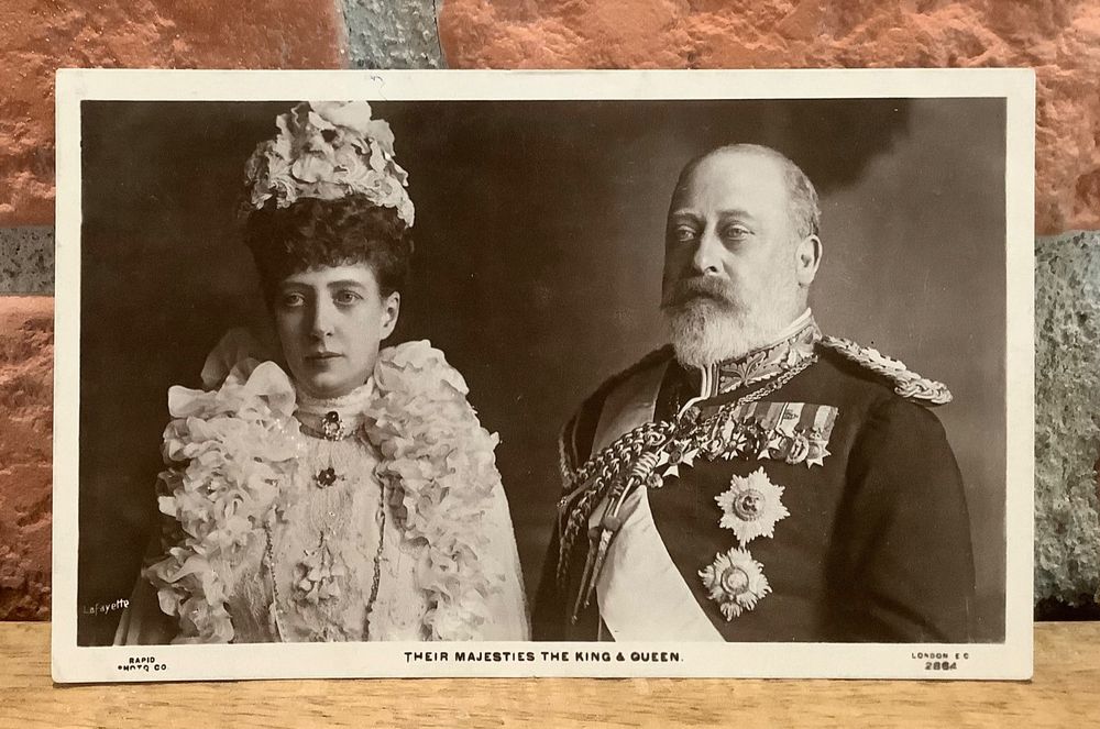 Antike Foto AK KING EDWARD 7 & QUEEN ALEXANDRA England Royal | Kaufen ...