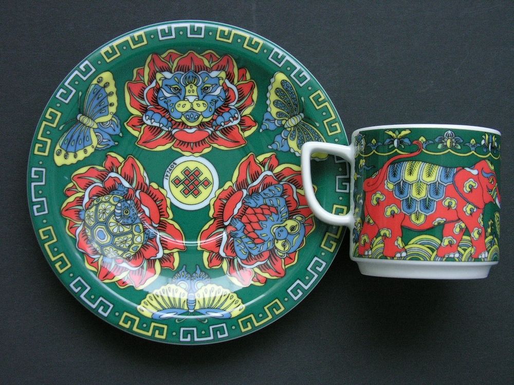 BOPLA Espressoset * OLIPHANT & LOTUS * aus der Serie ASIA (Neu (gemäss ...