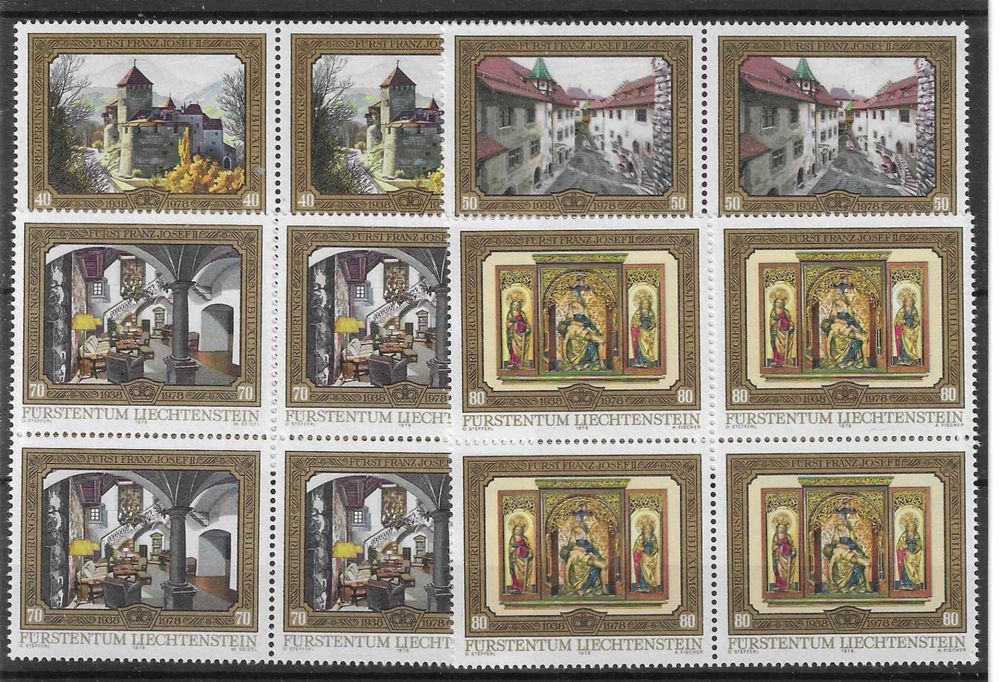 Timbres Liechtenstein série 1978 bloc de 4 neuf** (Neu (gemäss Beschreibung)) in Muraz ...