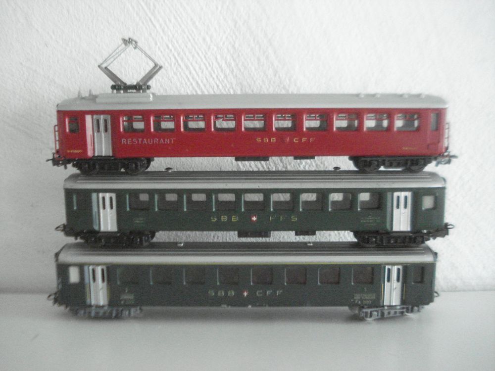 Hag H0: Set mit 3 SBB-Personen-/Speisewagen, ohne OVP | Kaufen auf Ricardo
