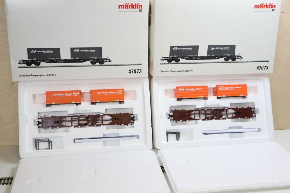Märklin 2 x Containerwagen 47073 - Gebrüder Weiss | Kaufen auf Ricardo