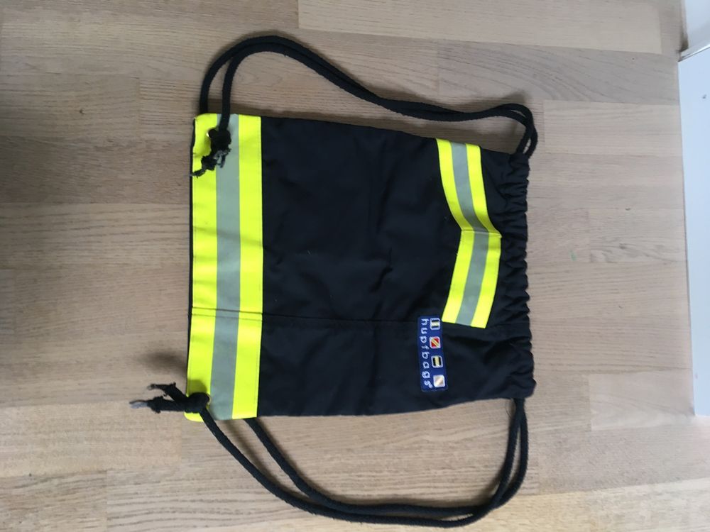 Turnsack, Turnbeutel, Sporttasche aus echter Feuerwehrjacke (Gebraucht ...