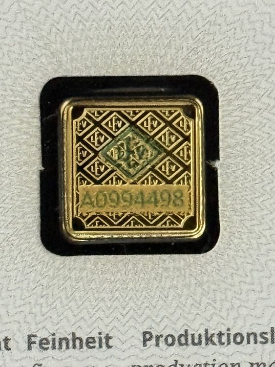 Goldbarren 1g Geiger (Neu und originalverpackt) in Untersiggenthal für ...