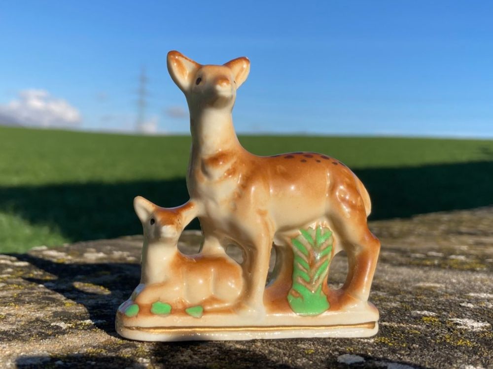 Porzellanfigur Reh mit Rehkitz Bamby Tierfigur (Gebraucht) in Subingen ...