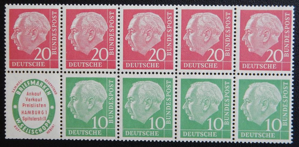 BRD Kat. HBL 3 ** 1954 Kat. 60 Euro (Gebraucht) in Zürich für CHF 6 – mit Lieferung auf Ricardo ...