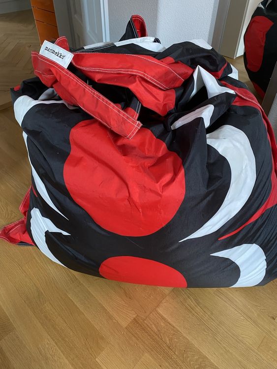 Fatboy Sitzsack Marimekko rot schwarz weiss (Neu (gemäss Beschreibung ...