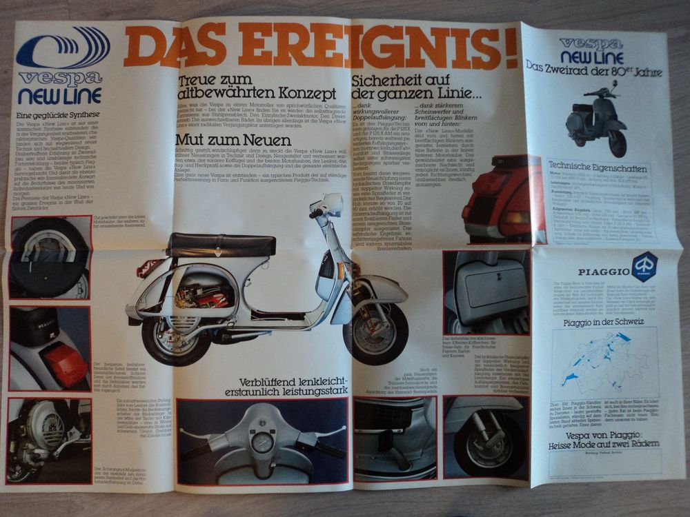 Prospekt Piaggio Vespa New Line 1980 | Kaufen auf Ricardo