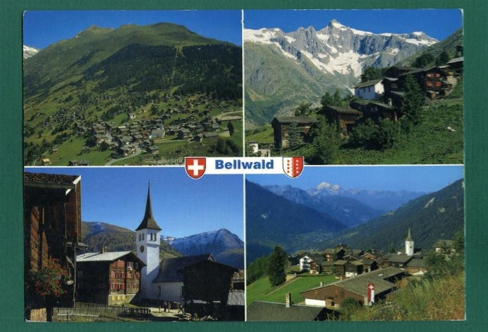 Bellwald, Mehrbilderkarte, Stempel nicht lesbar (Gebraucht) in Sargans ...