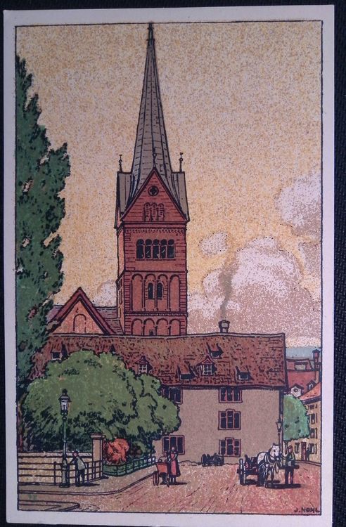 (KOPIE) AK Schaffhausen Künstlerkarte Münsterturm (Gebraucht) in Russo für CHF 2 – mit Lieferung ...