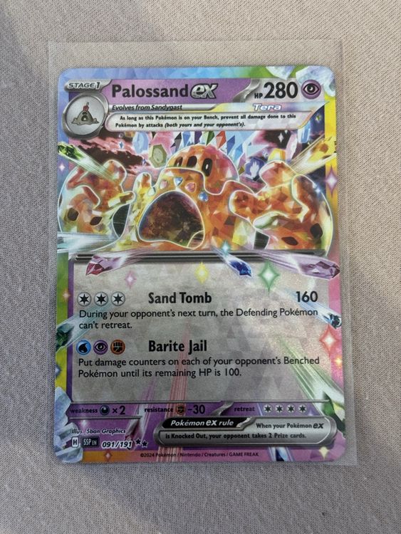 Pokémon Palossand ex - 091/191 Surging Sparks (SV08) | Kaufen auf Ricardo