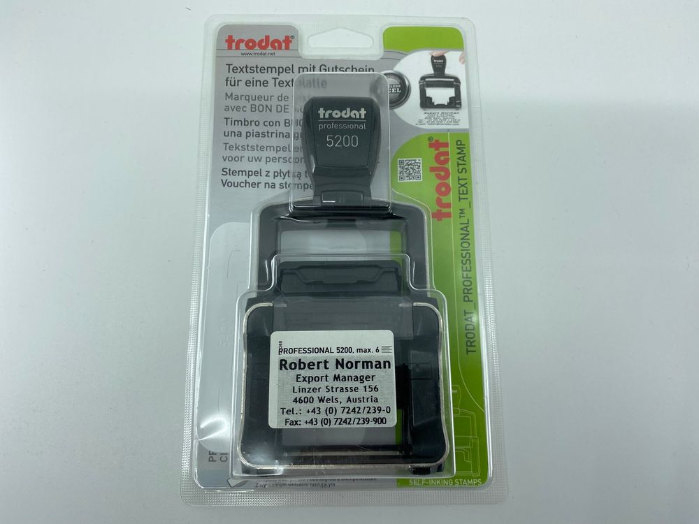 Trodat5200 Professional Stempel mit Gutschein für Textplatte | Kaufen auf Ricardo
