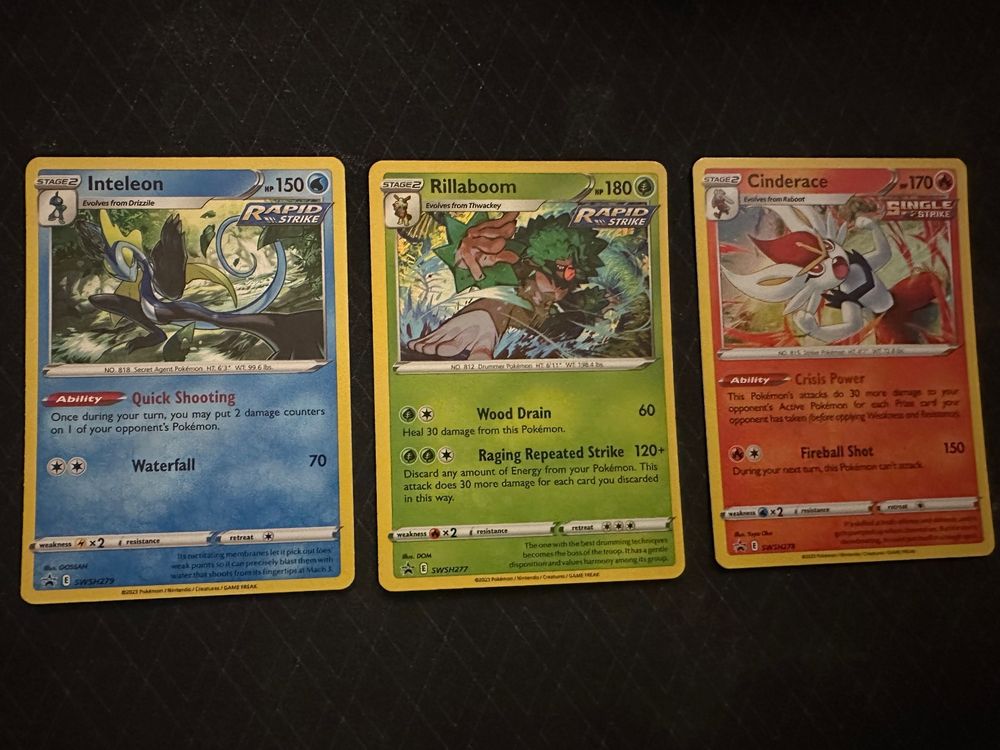 Inteleon / Rillaboom / Cinderace Promos | Kaufen auf Ricardo