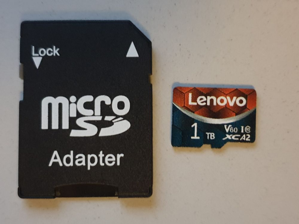 Micro SD Lenovo 1 TB alta velocità V60 I10 (Neu und originalverpackt ...