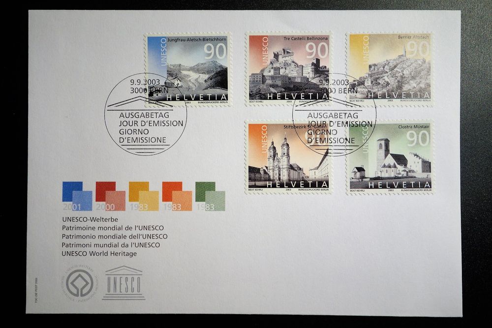 2003 FDC UNESCO Welterbe der Schweiz (Neu (gemäss Beschreibung)) in Mettmenstetten für CHF 5.9 ...