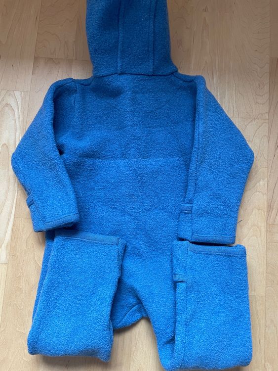 Gr. 86/92 Disana Wollwalk Overall blau organic / Bio Merino (Gebraucht ...