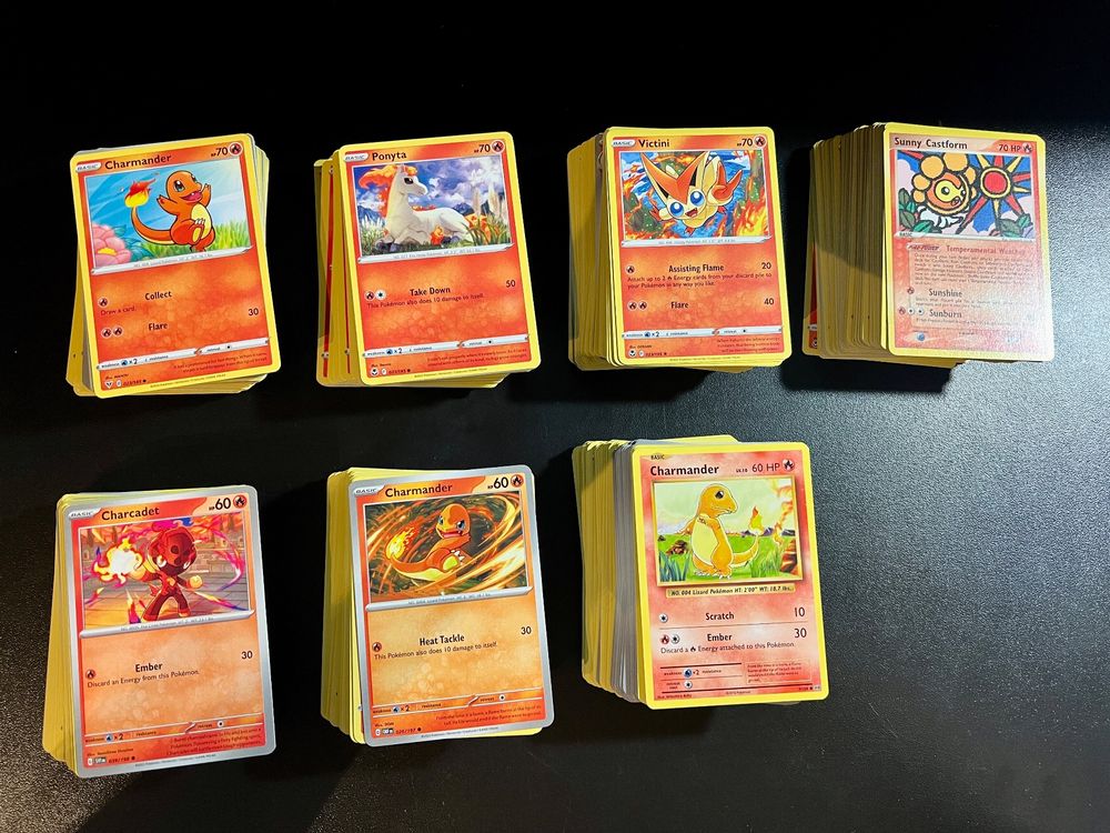 +700 cartes Pokemon fire (red) - DE (Gebraucht) in Murist für CHF 35 ...