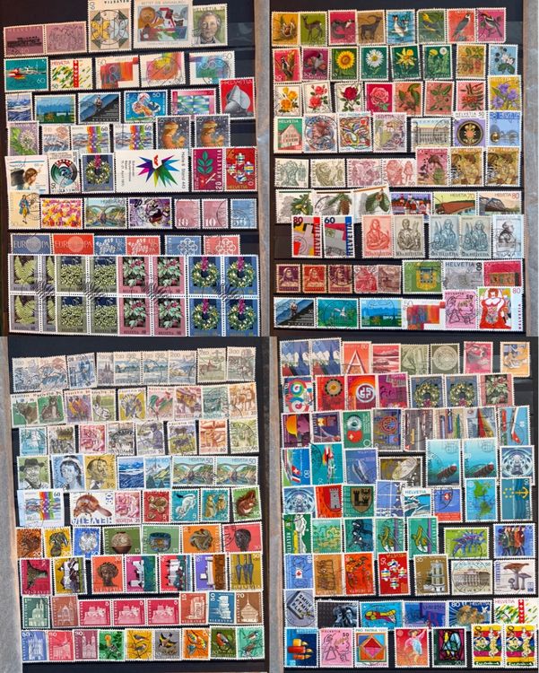 Briefmarken - Sammlung mit Marken aus der Schweiz & Weltweit (Gebraucht ...