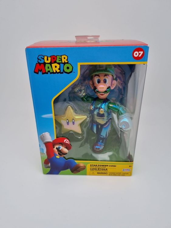 *NEU Nintendo Super Mario 07 Super Star Power Luigi Figur | Kaufen auf ...