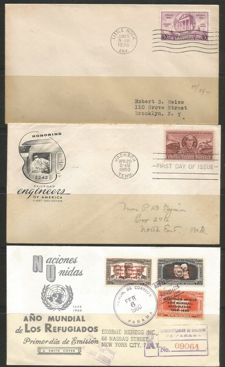 3 Lettres de 1936/50/60 ( USA & Panama ) (Gebraucht) in La Russille für CHF 1 – mit Lieferung ...