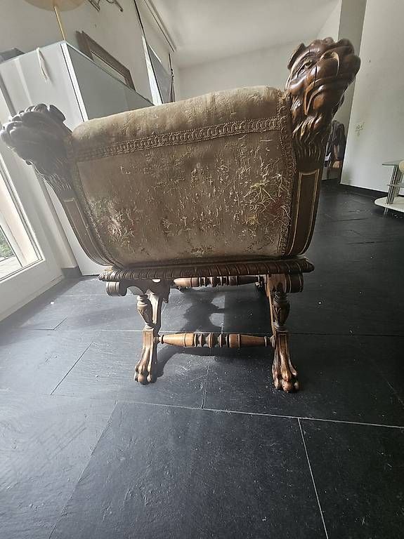 Coppia di poltrone stile barocco in legno intagliato vintage (Gebraucht ...
