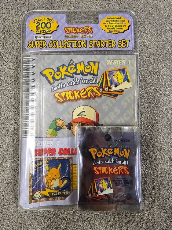 Pokemon Super Collection Starter-Set sticker Serie 1 (1999) (Neu und ...