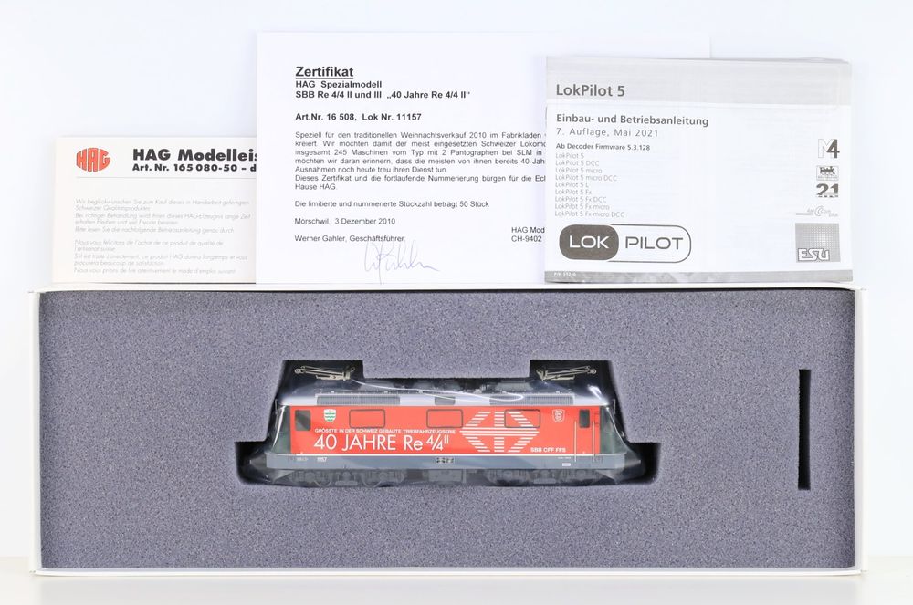 16 508-21 HAG Re 4/4 II, DC-Digital ESU 5.0/M4/MFX (Neuf avec emballage ...