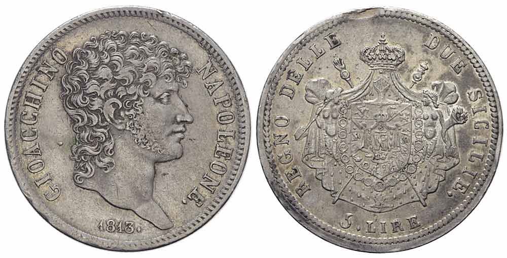 Italien, Napoli, 5 Lire 1813 (Gebraucht) in Chiasso für CHF 725 – mit ...