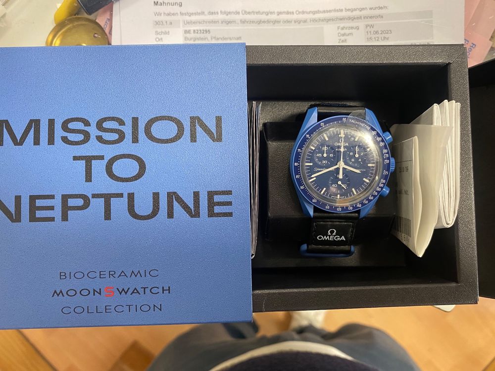 Moonswatch Mission to NEPTUNE Swatch X Omega ⚡️🔵⚡️Top Preis (Neu und ...