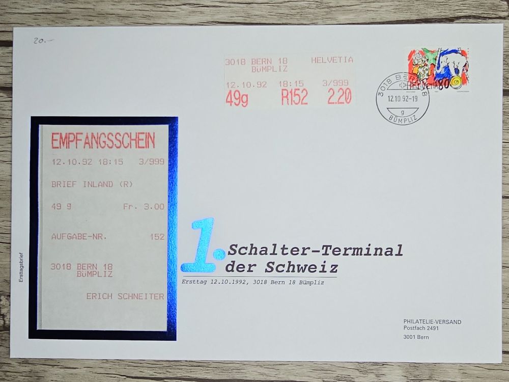 CL15 Enveloppe + Timbre 1992 Grand Format | Kaufen auf Ricardo