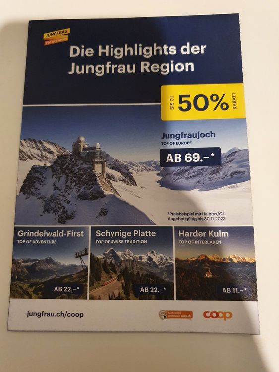 Jungfraujoch diverse Gutschein | Kaufen auf Ricardo