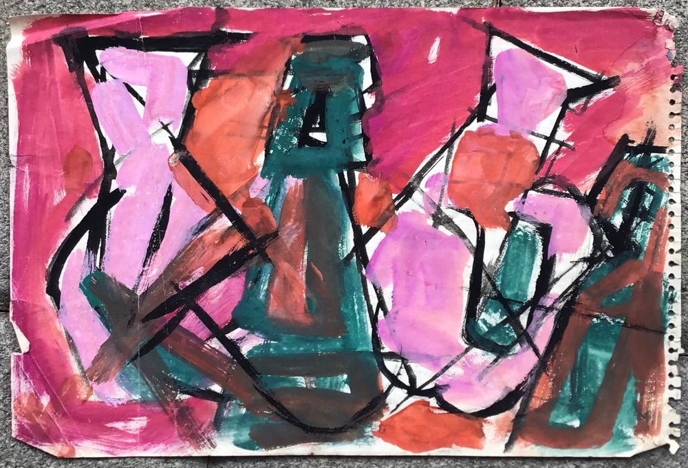 André BRECHET (1921-1993) Gouache Gemälde (Gebraucht) in Root für CHF 5 – mit Lieferung auf ...