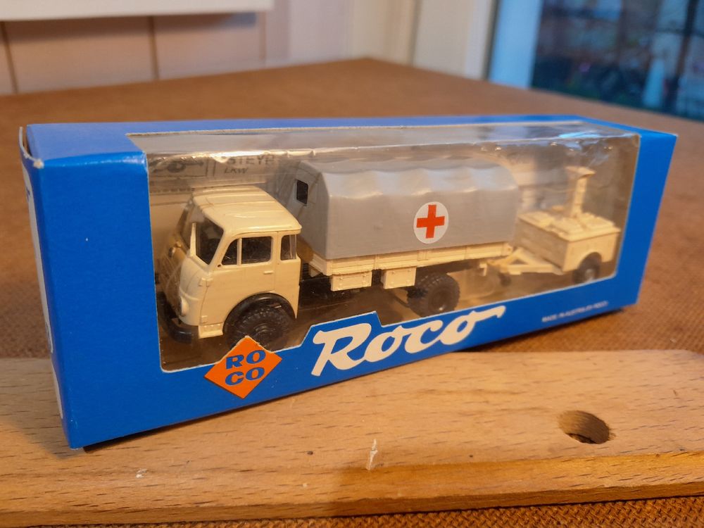 Roco 1328 Steyr 680 H0 Sanität mit Feldküchenanhäger (Gebraucht) in ...