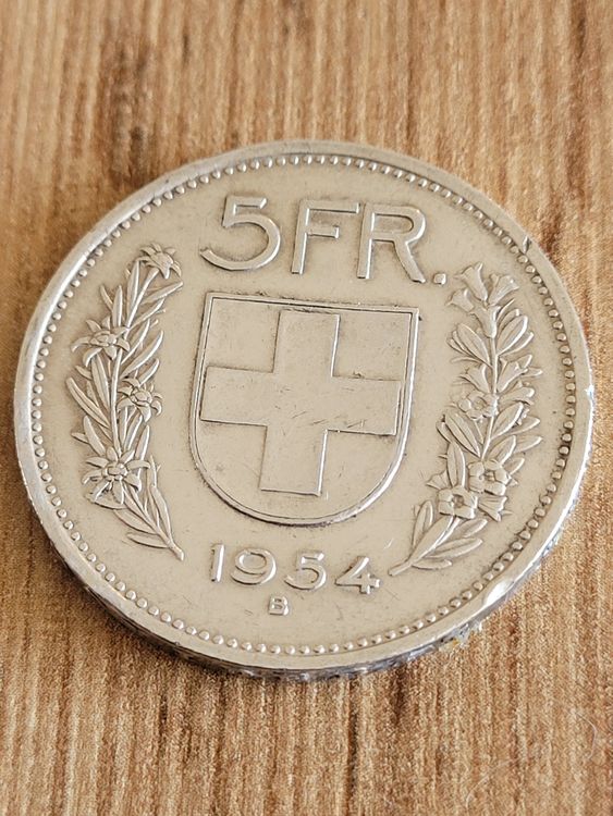 5 Franken in Silber von 1954 | Kaufen auf Ricardo