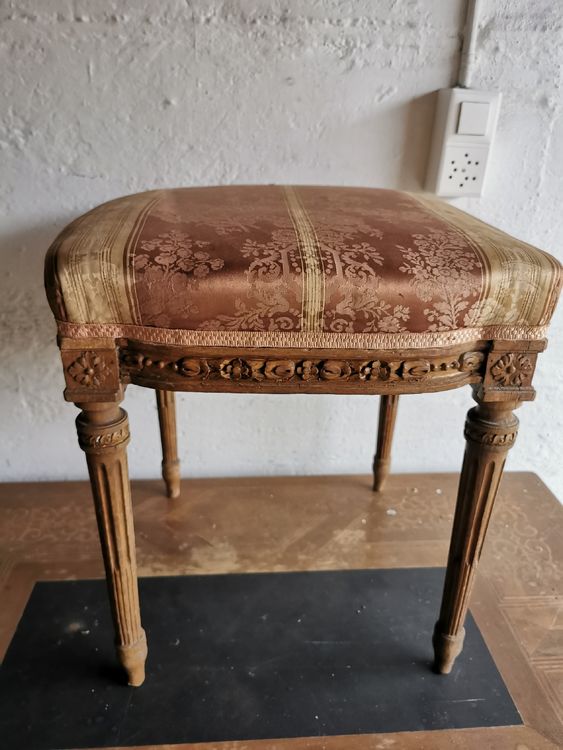 Antiker Hocker mit Stoffbezug, Shabby Chic Look (Gebraucht) in Zofingen ...