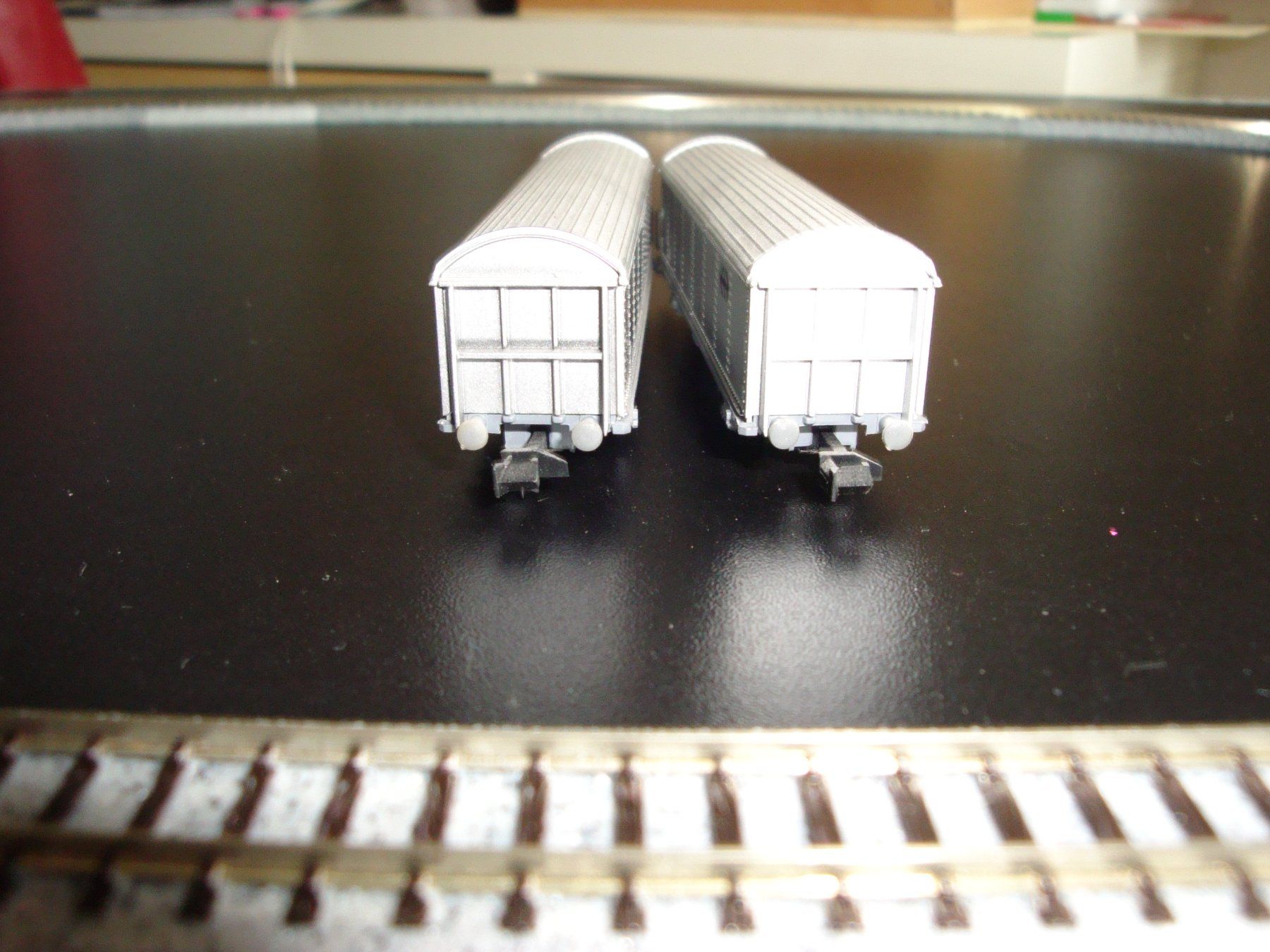 Schiebewand-Wagen-Set ROCO, 2 Stück, mit flachen Wänden (Gebraucht) in ...