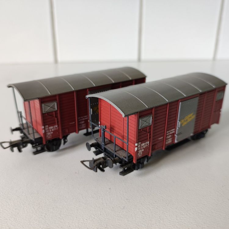 2 Stück SBB geschlossene Güterwagen Gklm (Neu (gemäss Beschreibung)) in ...