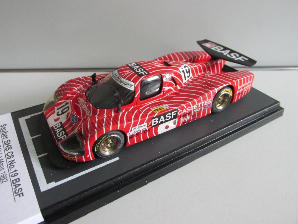 SAUBER SHS C6 #19 " BASF " 24h Le Mans 1982 Mini Racing 1:43 (Neu und ...