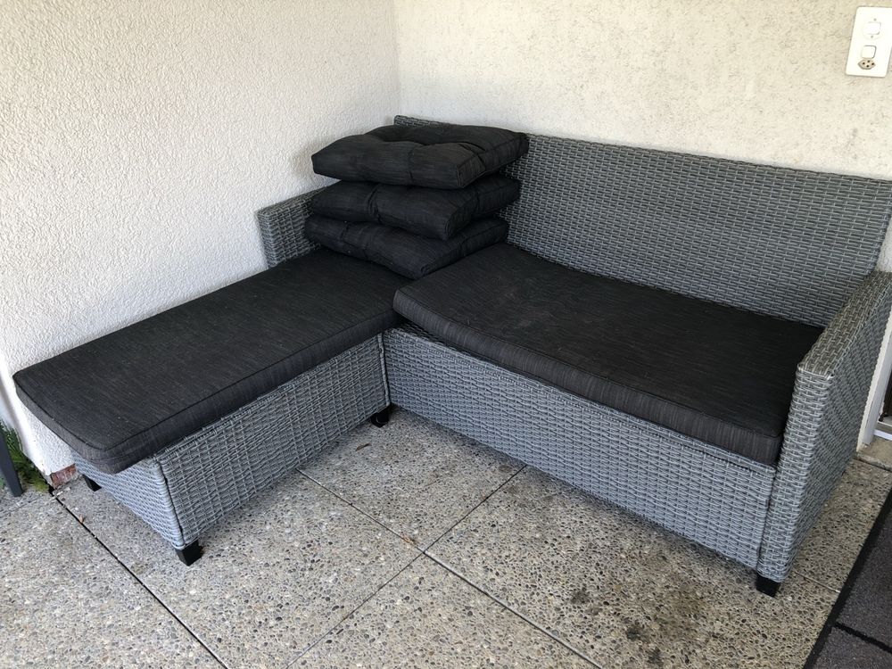 Ecklounge Gartenmöbel Rattanoptik inkl. Kissen (Gebraucht) in niederönz für CHF 50 – nur ...