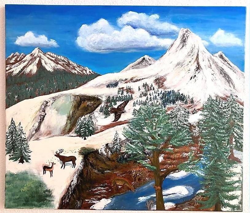 Winter in den Bergen, Oelgemälde (Gebraucht) in Dottikon für CHF 1575 – nur Abholung auf Ricardo ...