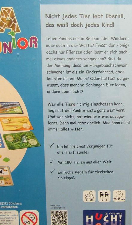 Fauna - Das tierisch gute Wissensspiel - Junior (Neu (gemäss Beschreibung)) in Auenstein für CHF ...