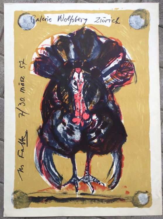 Hans FALK (1918-2002) Grosse Litho Plakat | Kaufen auf Ricardo