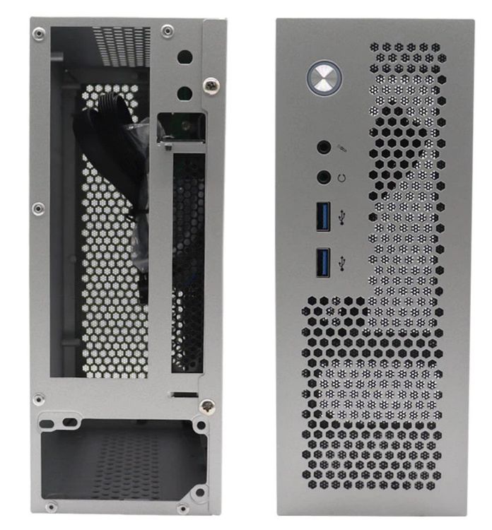Mini-PC Gehäuse für Mini-ITX Mainboards, silbern (Neu und ...